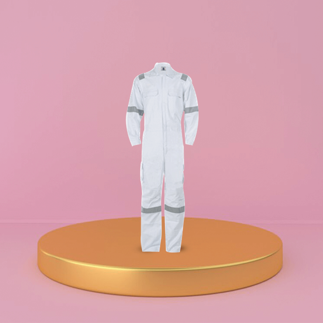 HSK HD COTTON COVERALL WITH REFLECTIVE WHITE 8804R - Seamless ...