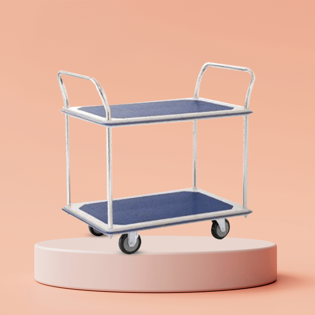 JUMBO 2TIER DOUBLE HANDLE TROLLEY L785*W485*H860 220KG HL120D ...